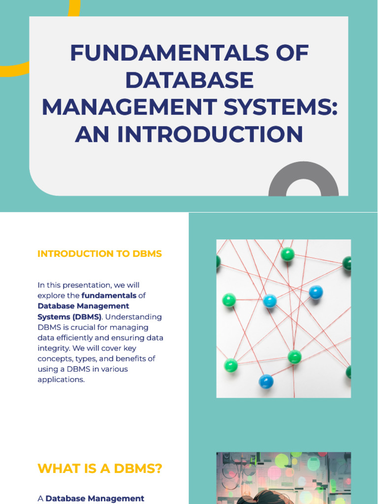Slidesgo Fundamentals of Database Management Systems an Introduction ...