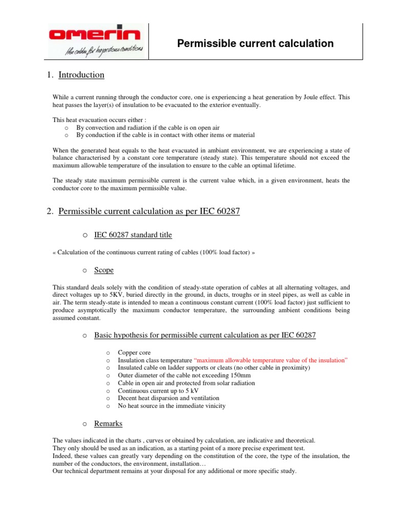Iec 60287 Grouping Table | PDF | Cable | Electric Current