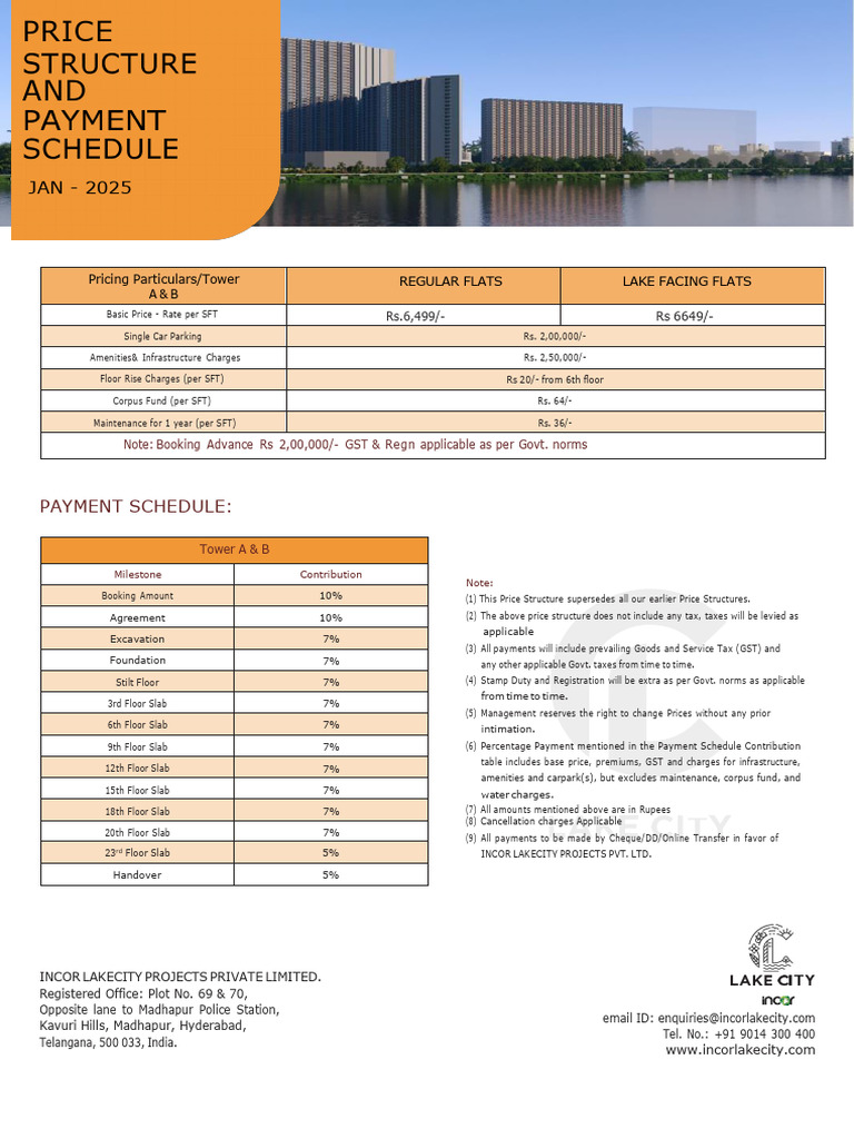 Lakecity Project Pricing Details 2025 | PDF | Taxes | Public Finance