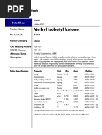 Diisobutyl Ketone (DIBK) Data Sheet | PDF | Water | Evaporation