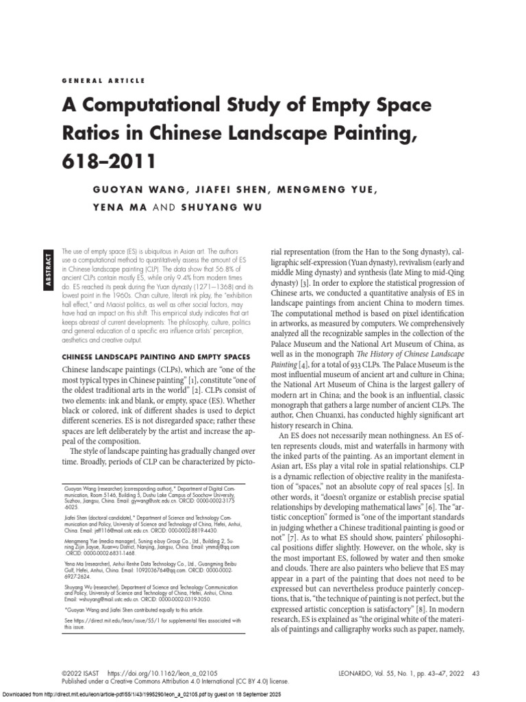 Analyzing Empty Space in Chinese Art | PDF | Paintings | China