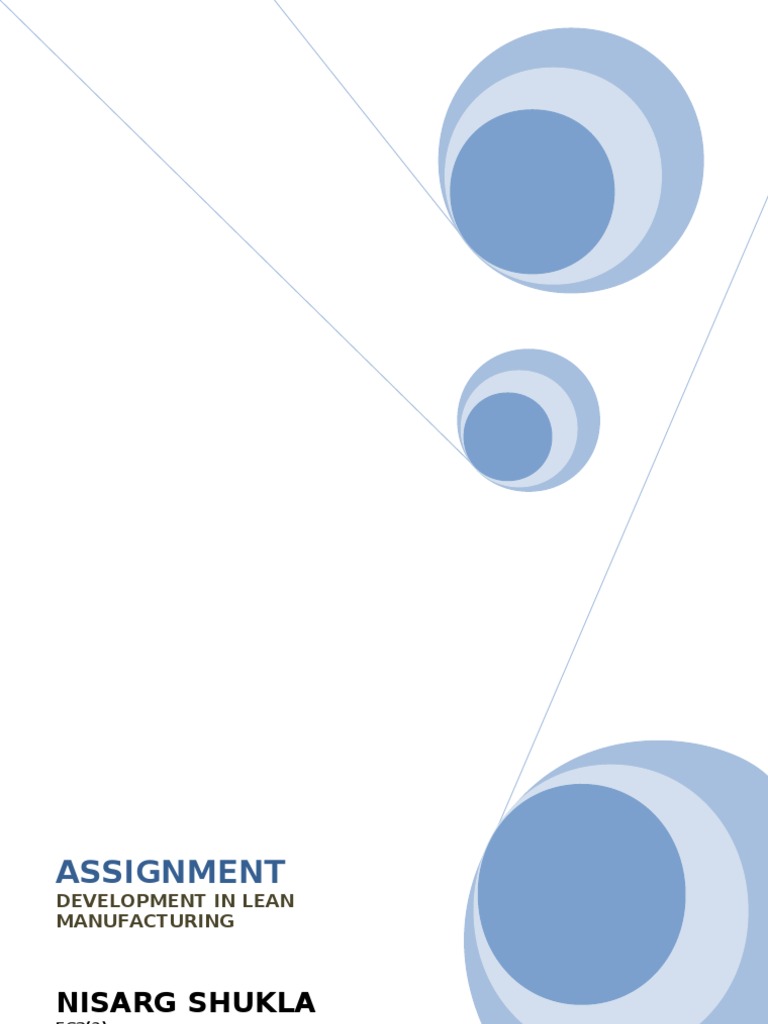 Assignment Lean Manufacturing | PDF | Lean Manufacturing | Inventory