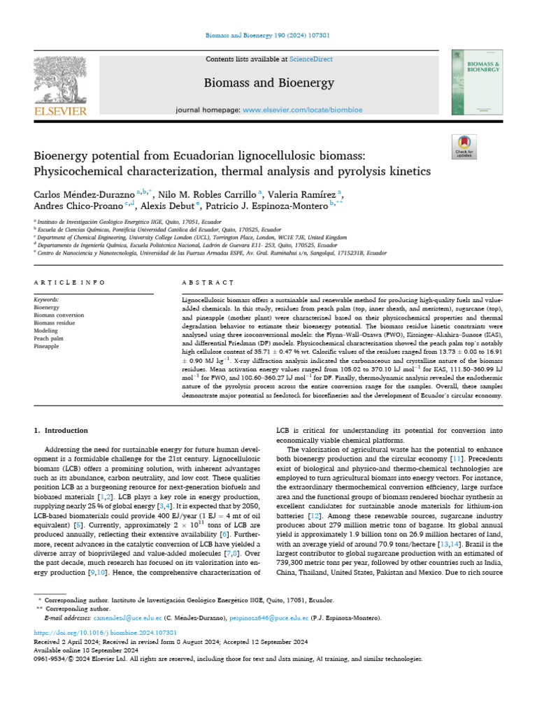 Durazno 2024 | PDF | Bioenergy | Power Resources
