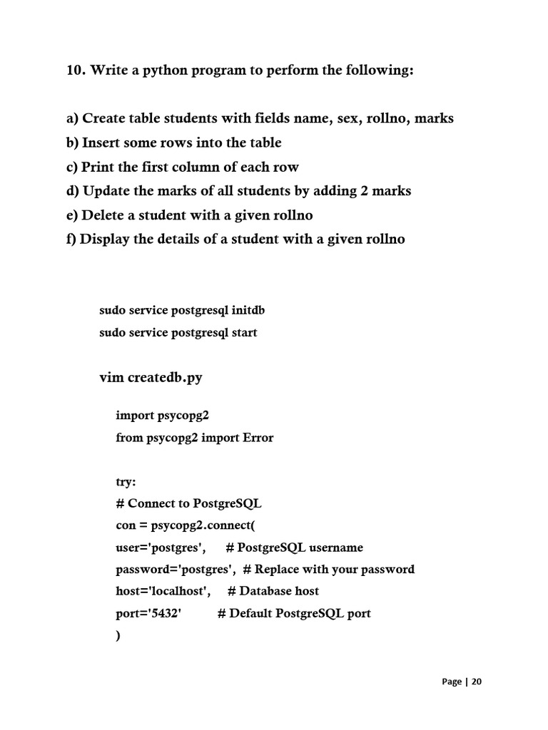 database | PDF | Postgre Sql | Sql