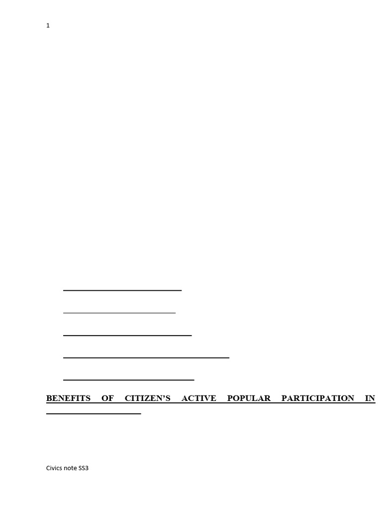 7688 Popular Participation | PDF | Democracy | Political Ideologies