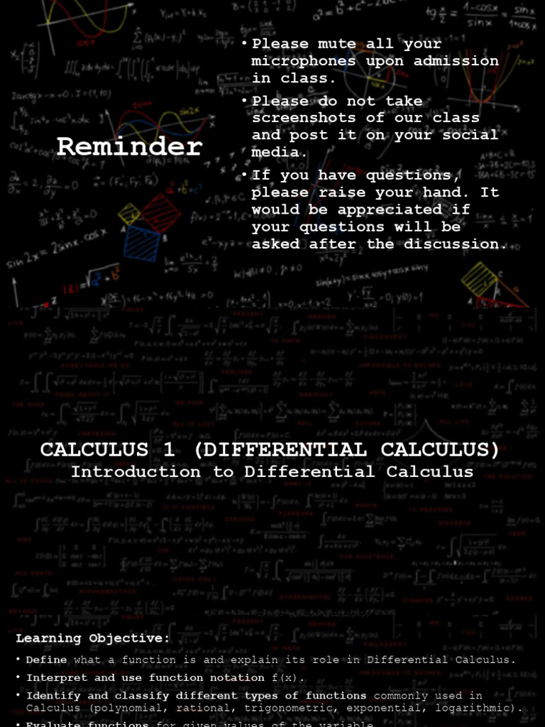 1. Introduction to Differential Calculus | PDF | Function (Mathematics ...