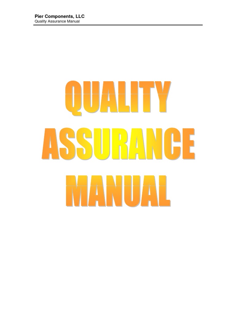 Quality Manual | PDF | Quality Assurance | Specification (Technical ...