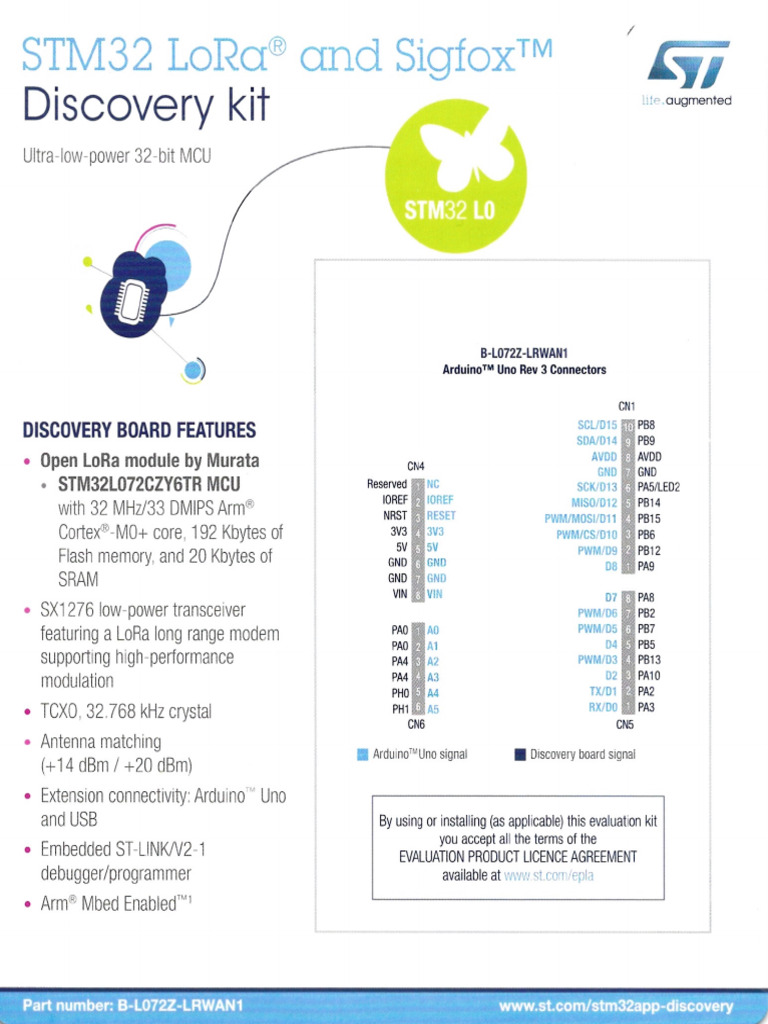 STM32 LoRa and Sigfox Discovery Kit | PDF