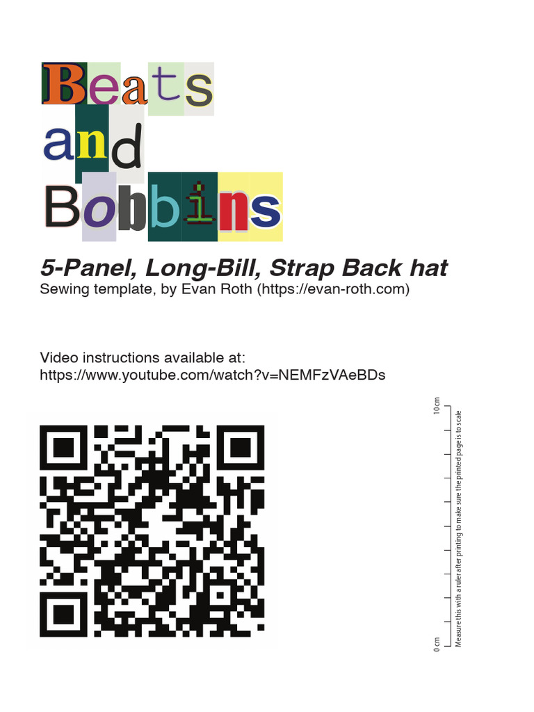 5 Panel Long Bill Strap Back Hat Template v1.1 Fojzuw | PDF | Tools