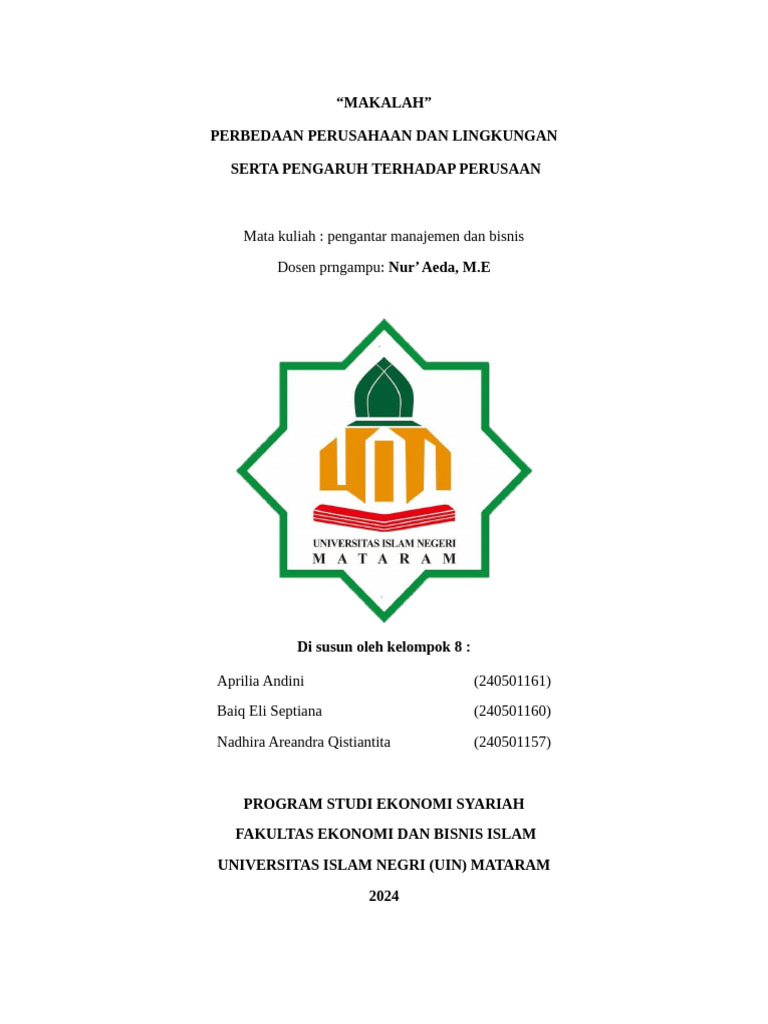 Makalah Klompok 8 | PDF