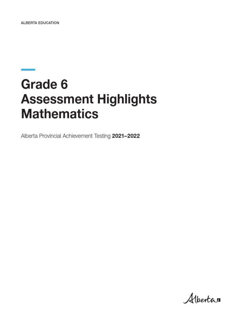 2022 Grade 6 Math Assessment Insights | PDF | Educational Assessment ...