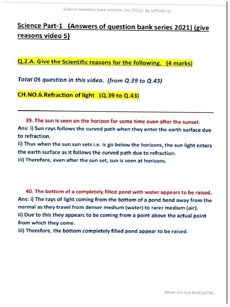 Give Reason Set 5 | PDF