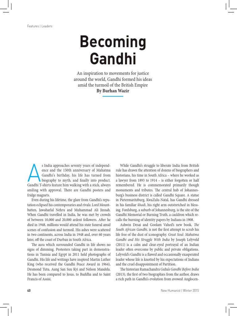 The South African Gandhi | PDF | Mahatma Gandhi | Second Boer War