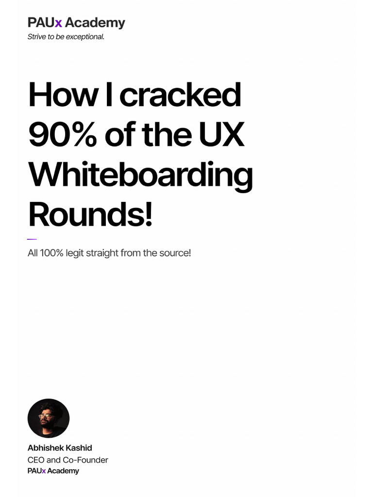 How I Cracked 90 of the UX Whiteboarding Rounds 1730722198 | PDF