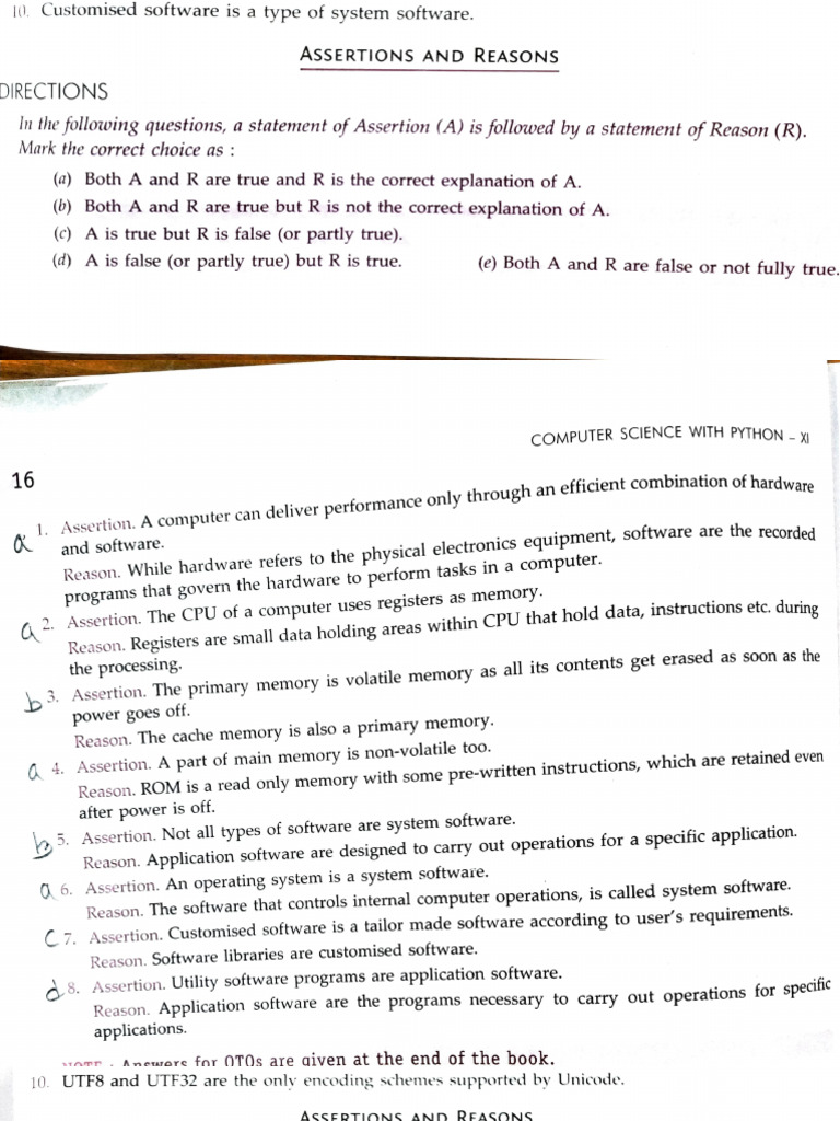 Assertion and Reason 1-6 XI | PDF | Boolean Algebra | Teaching Mathematics