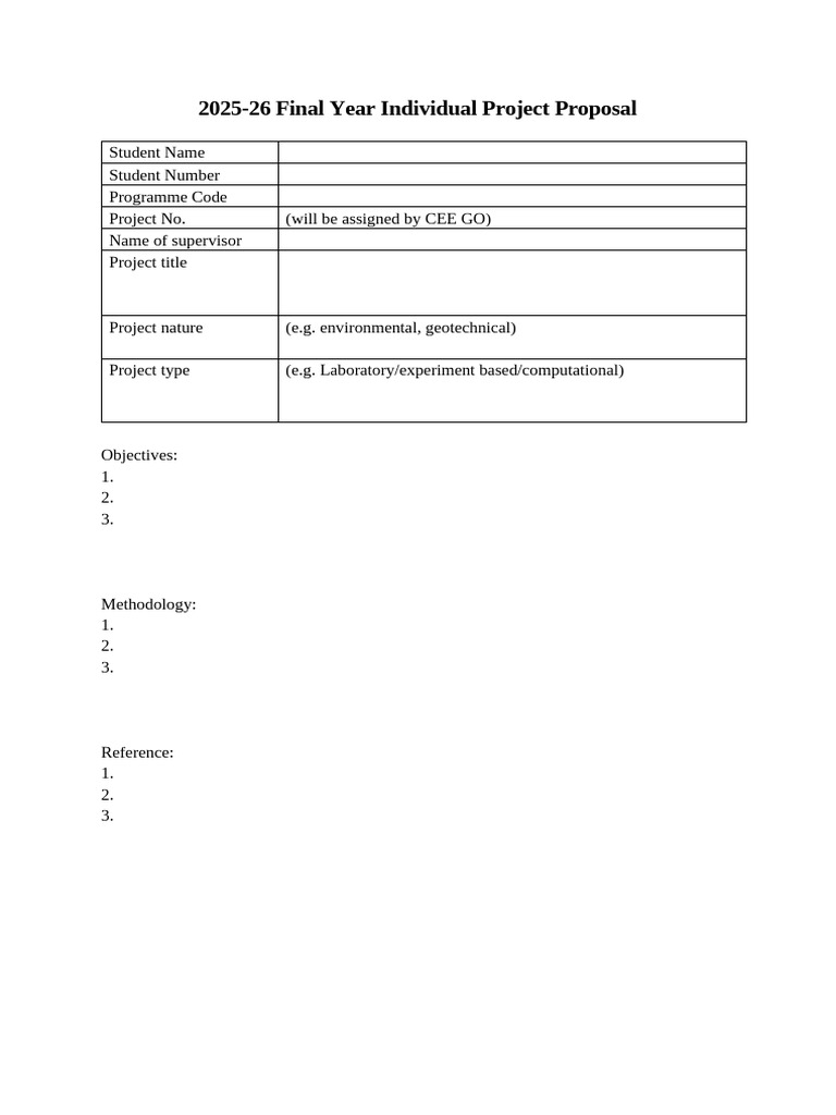 FYP 2025 Proposal Overview | PDF