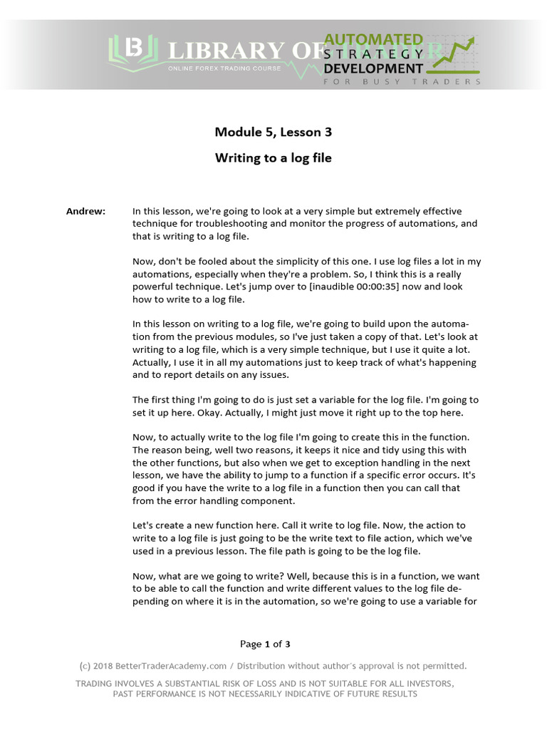 Automated Strategies Development - Lesson5.3 - Transcript | PDF ...