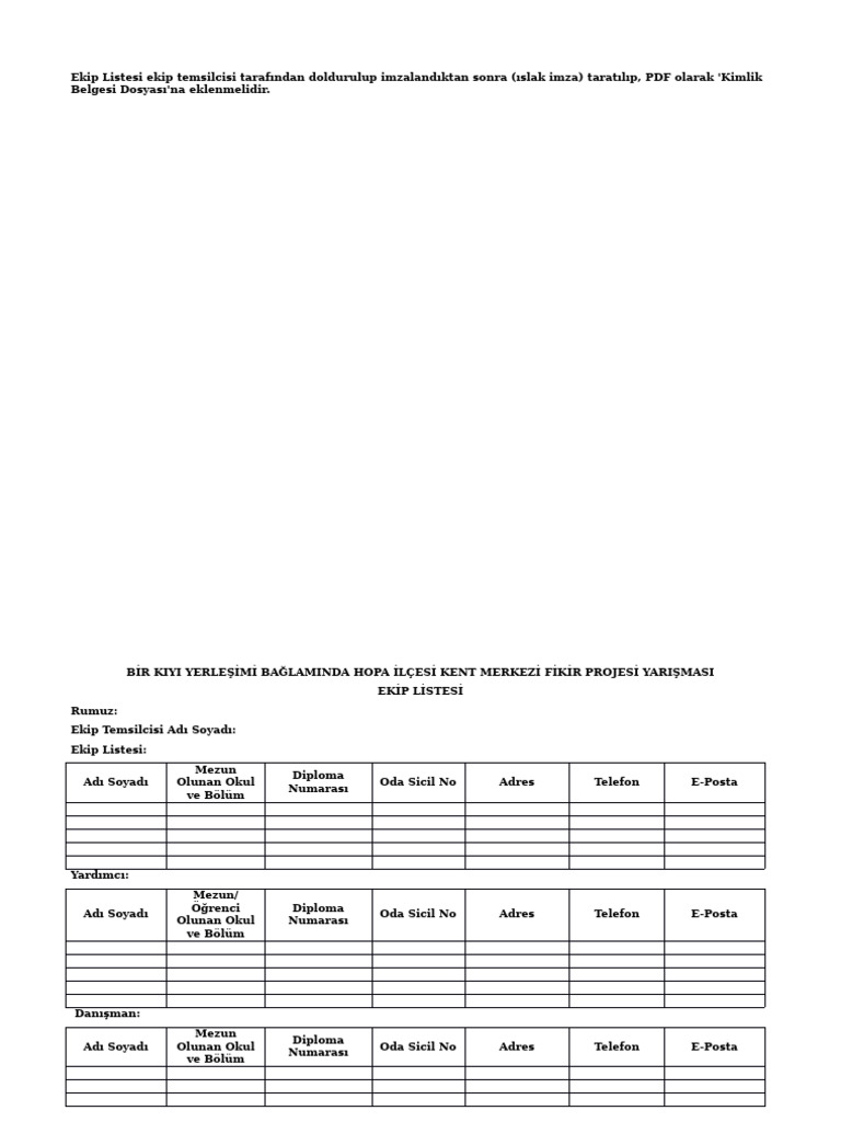 EK-2 Ekip Listesi | PDF