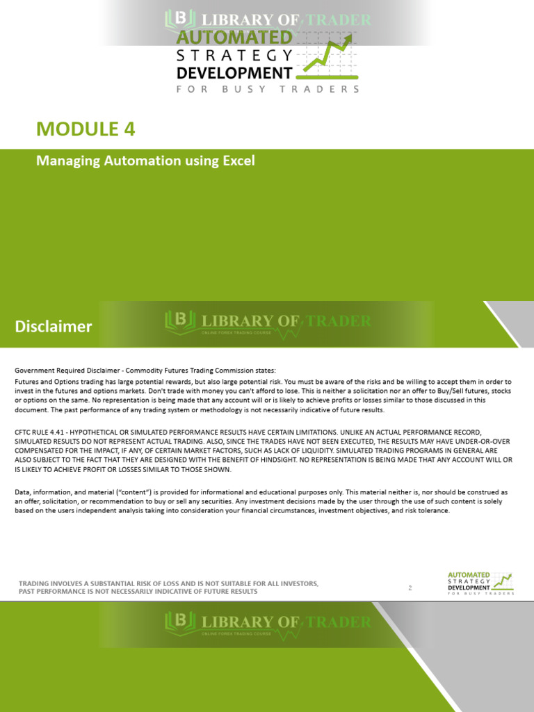 Automated Strategies Development - Lesson4.4 - Presentation | PDF ...