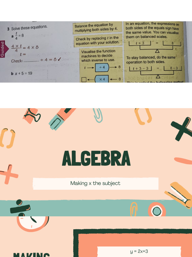 Algebra Test and Review Changing The Subject | PDF