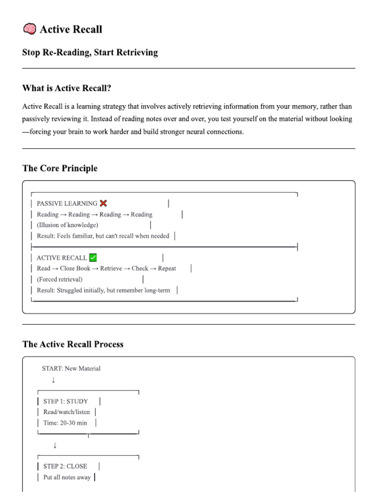 Active Recall | PDF
