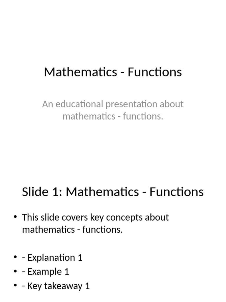 Lesson Mathematics - Functions 809140 | PDF