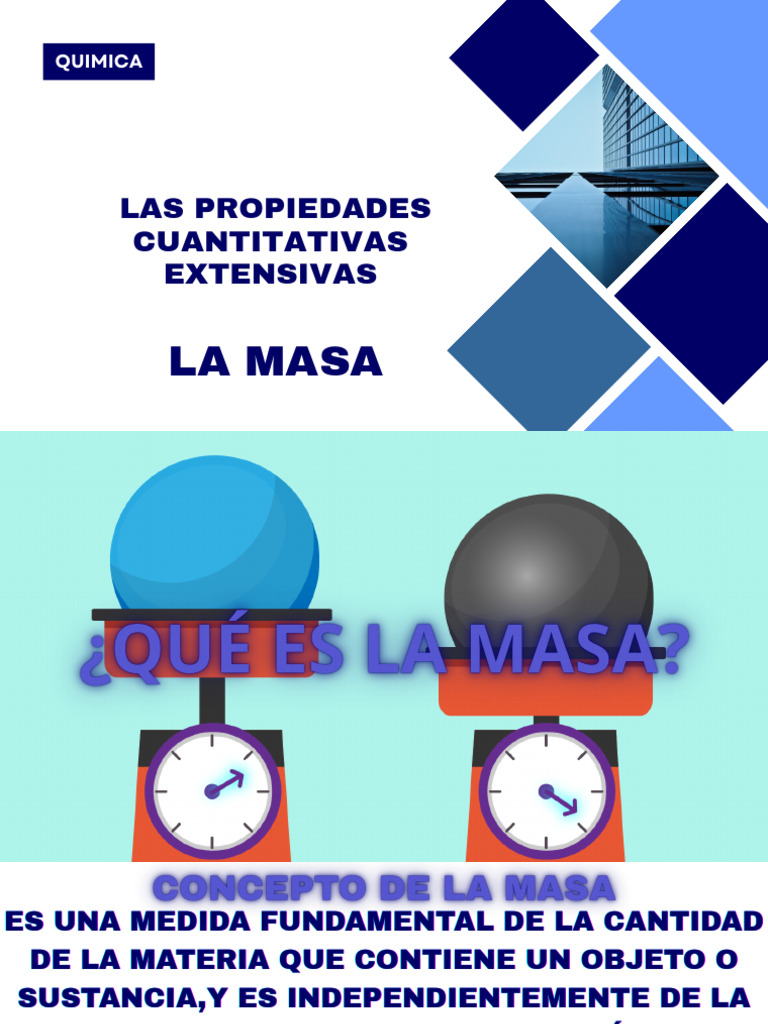 La Masa | PDF | Balanza | Densidad