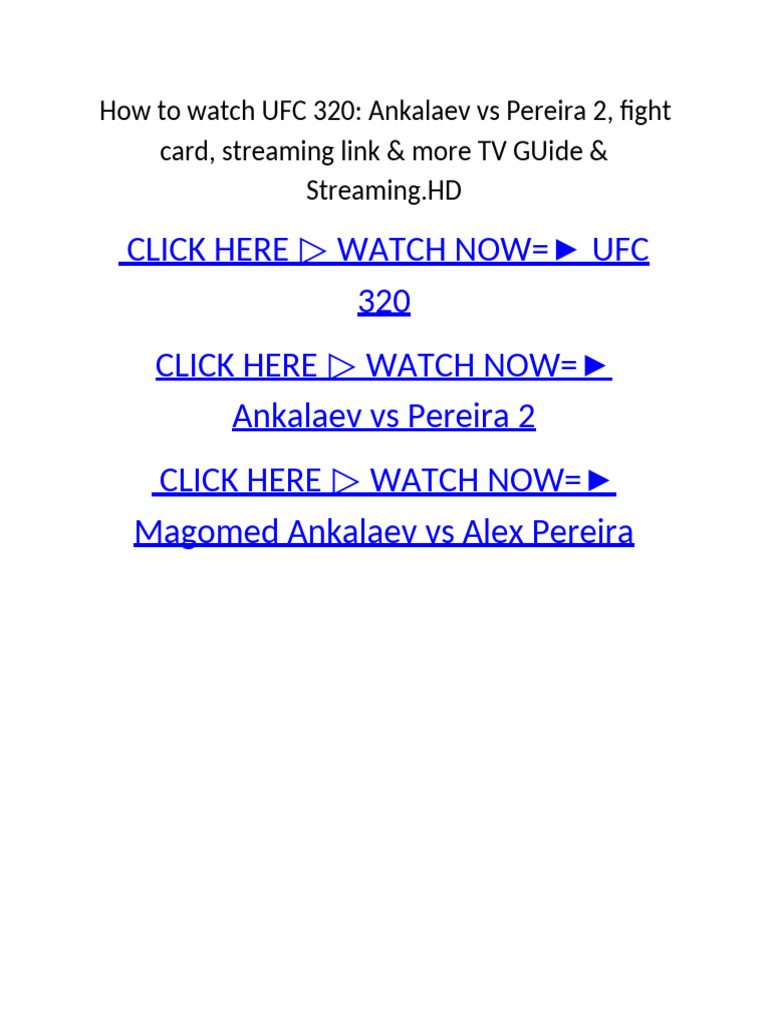 #@@rEDDIT UFC 320 STREAMS - BUFFSTREAMS RACKSTREAMS STREAMEAST BY ...