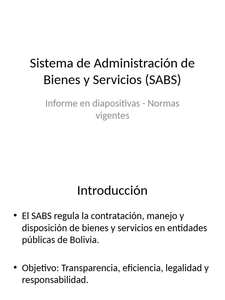Presentacion SABS | PDF