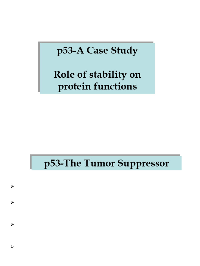 p53 Case Study-Protein Folding KB | PDF | P53 | Protein Domain