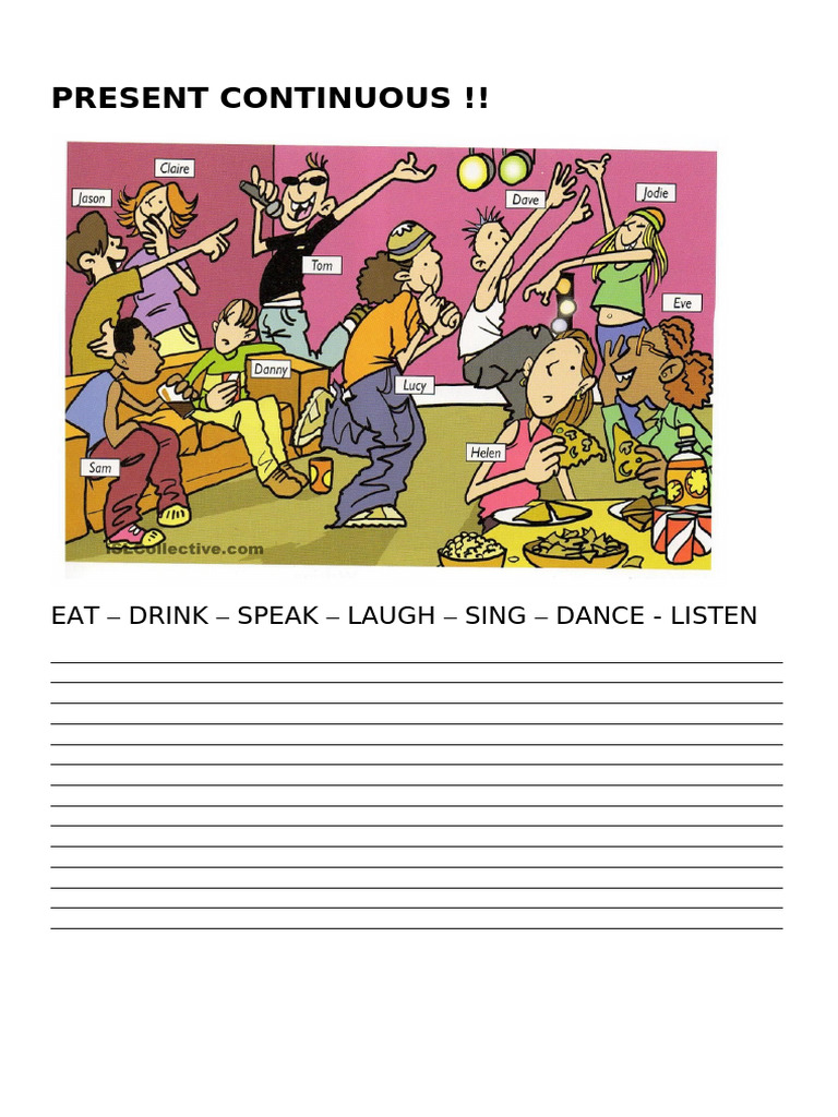 Present Continuous Activities Quiz | PDF