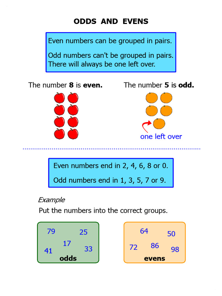Year 3 Odd and Even Numbers | PDF