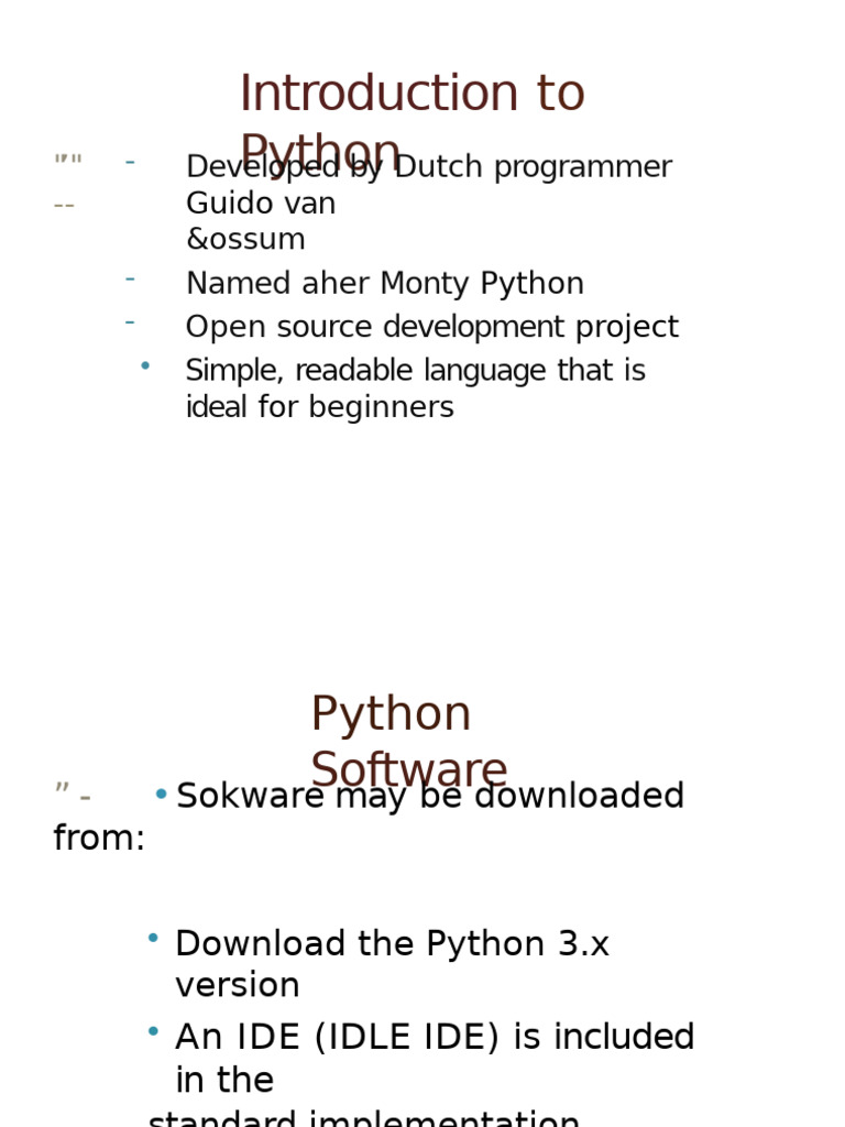 Power Point Cours Python | PDF | Python (Programming Language) | Boolean Data Type