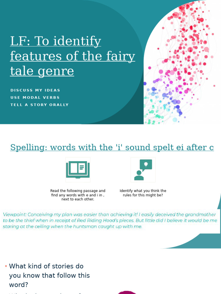 Lesson 1 - Features of A Fairy Tale | PDF