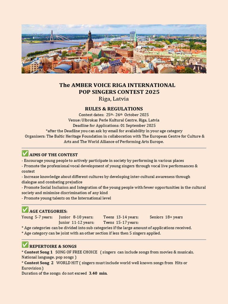 The Amber Voice Riga International 2025 1 | PDF