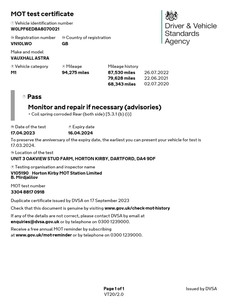 Mot Test 330488170918 | PDF