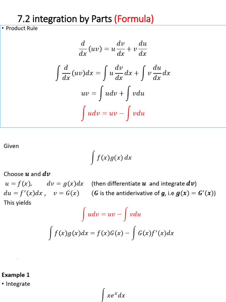 Integration by Parts Explained | PDF | Mathematical Physics ...