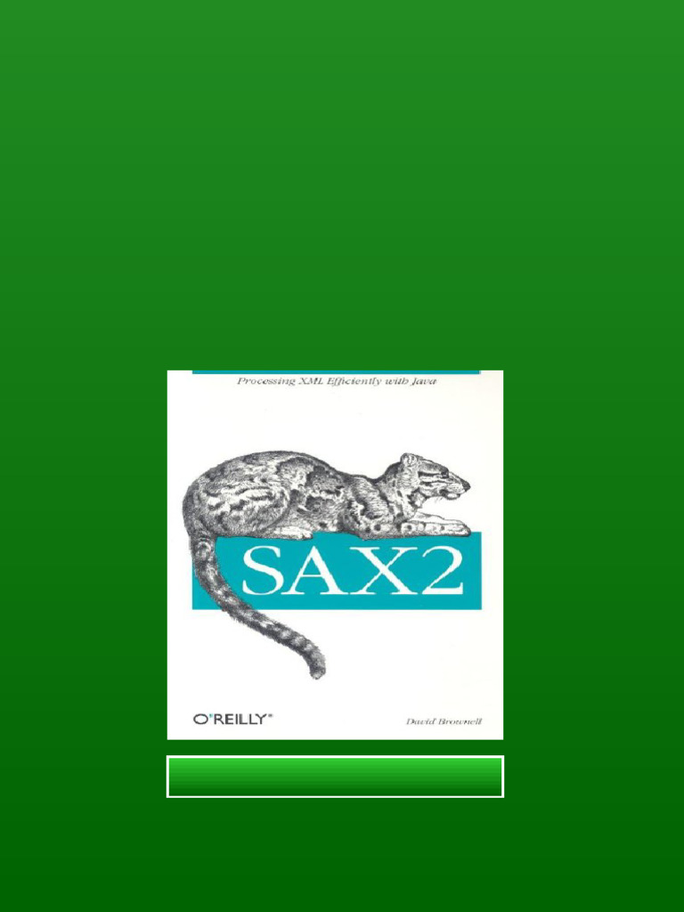 Sax2 Processing Xml Efficiently With Java 1st David Brownell full | PDF