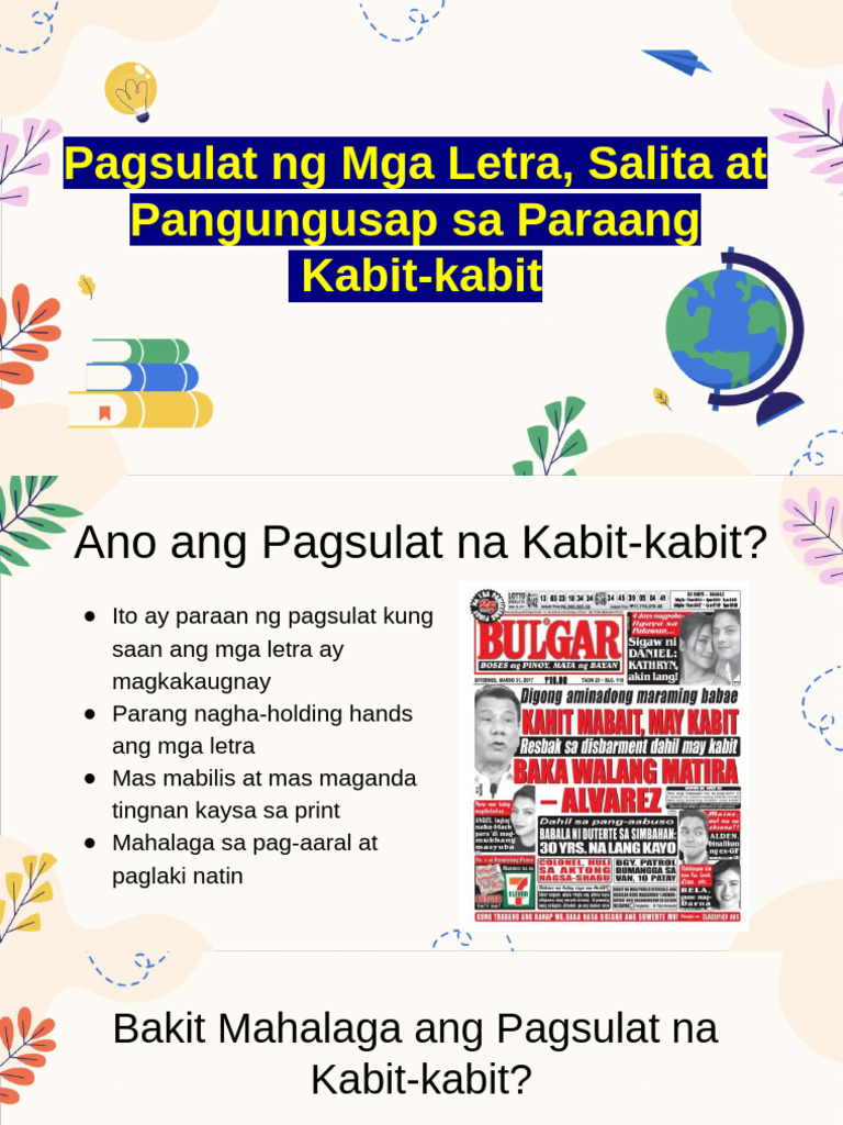 Nakasusulat NG Mga Letra, Salita at Pangungusap | PDF