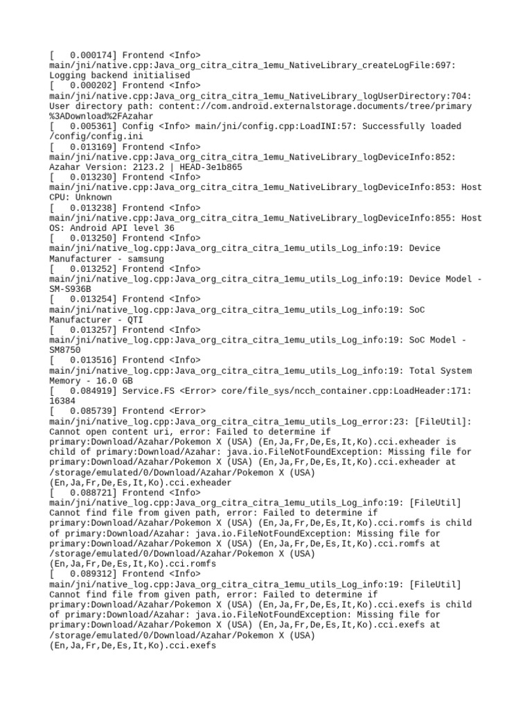 Azahar Log | PDF | Computer Science | Computer Hardware