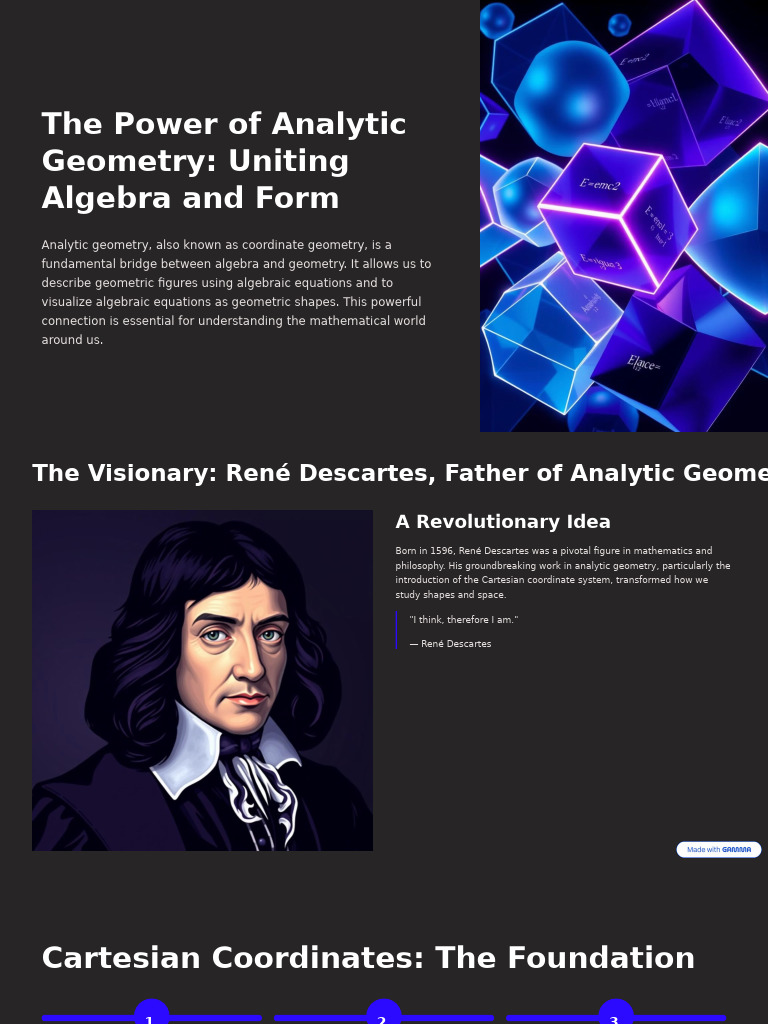 The Power of Analytic Geometry Uniting Algebra and Form | PDF ...