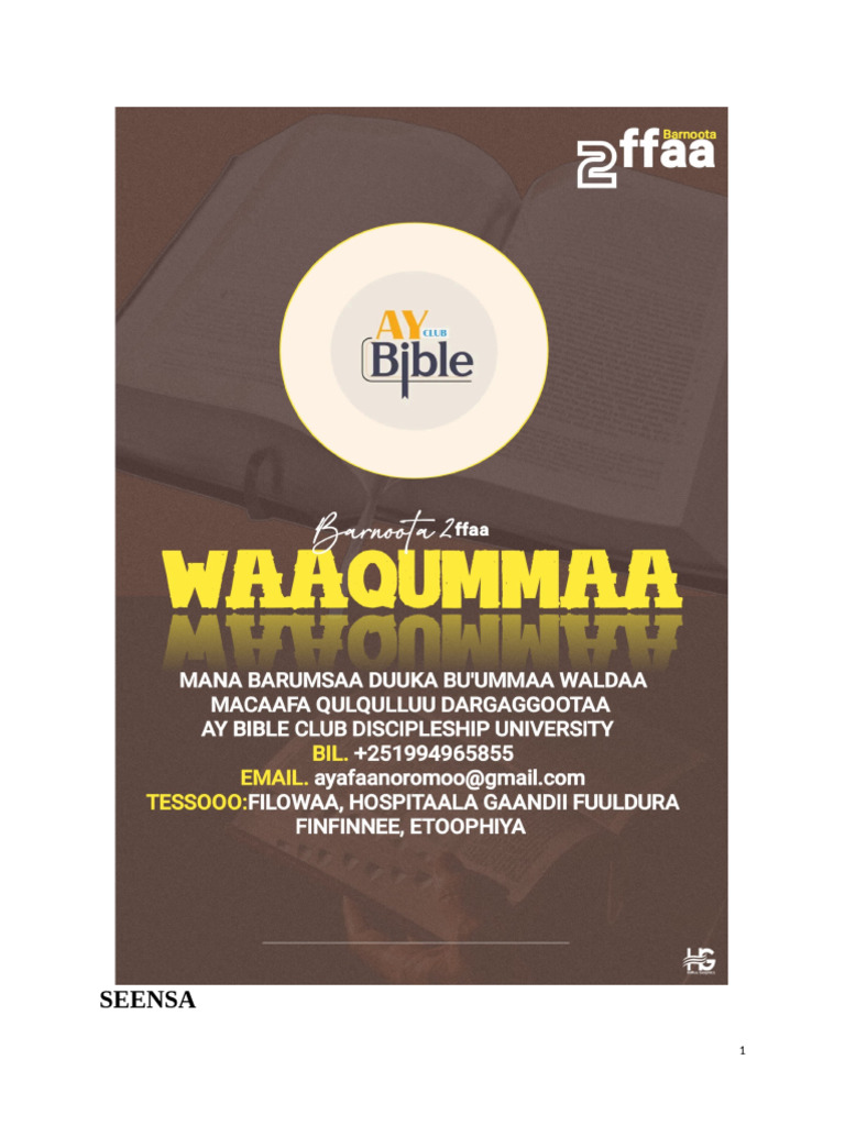 Barnoota 2 Waaqummaa. (1) | PDF