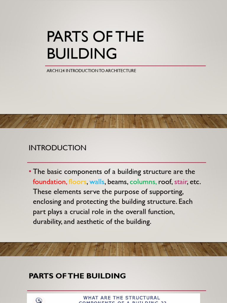 Components of Building Structures | PDF | Roof | Wall