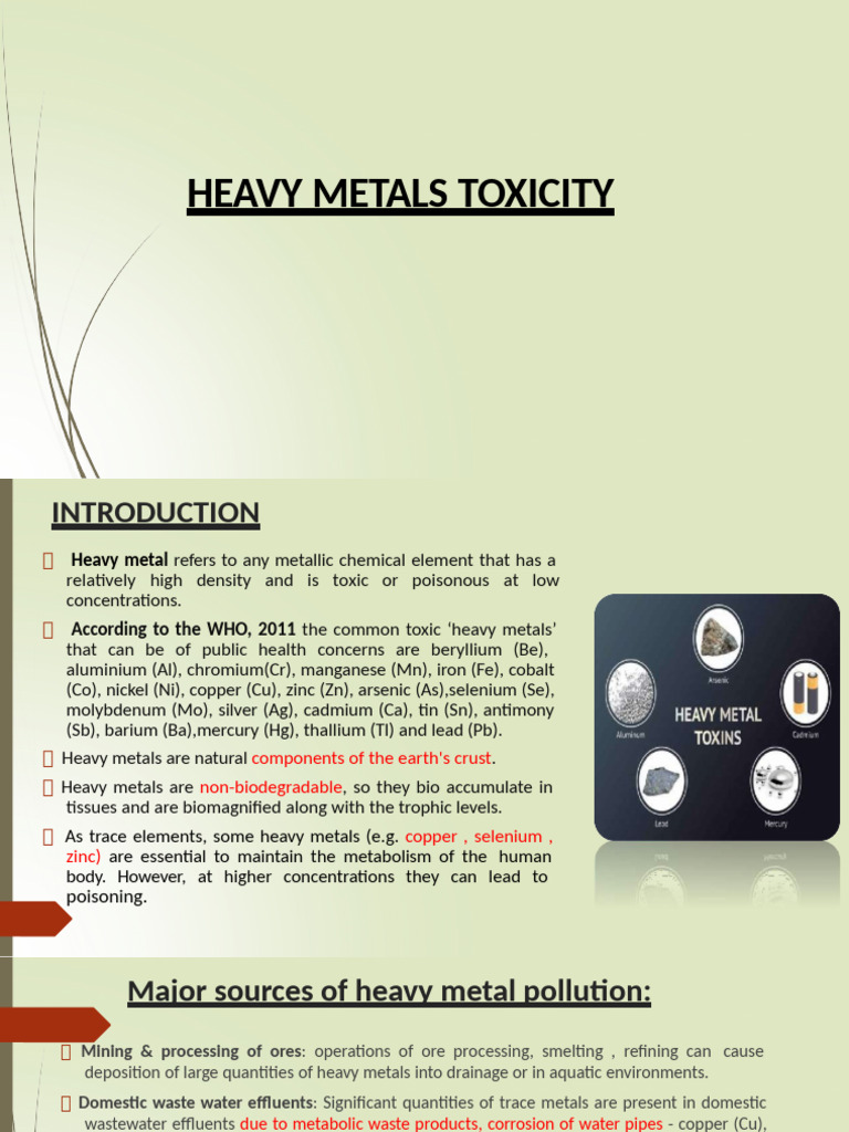 Heavy Metal Toxicity | PDF | Mercury (Element) | Toxic Heavy Metal