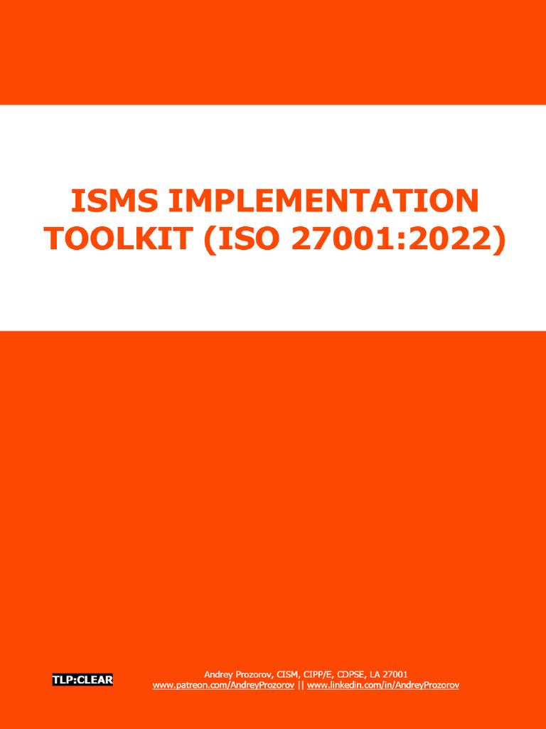 ISMS Implementation Toolkit (ISO 27001 - 2022) | PDF