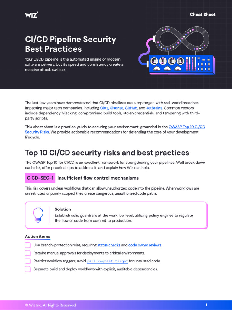 Ci CD Pipeline Security Best Practices | PDF | Access Control ...