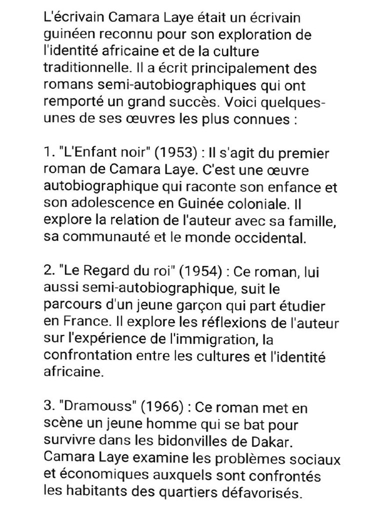 Camara Laye | PDF