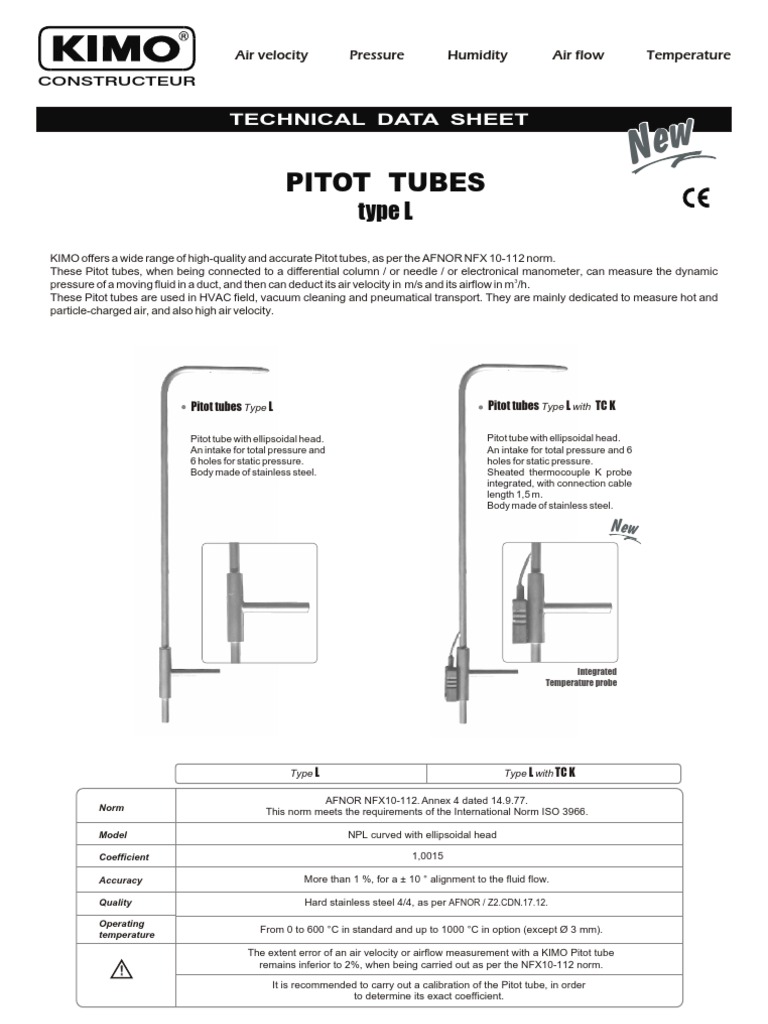 Pitot Tubes | Pressure Measurement | Pressure
