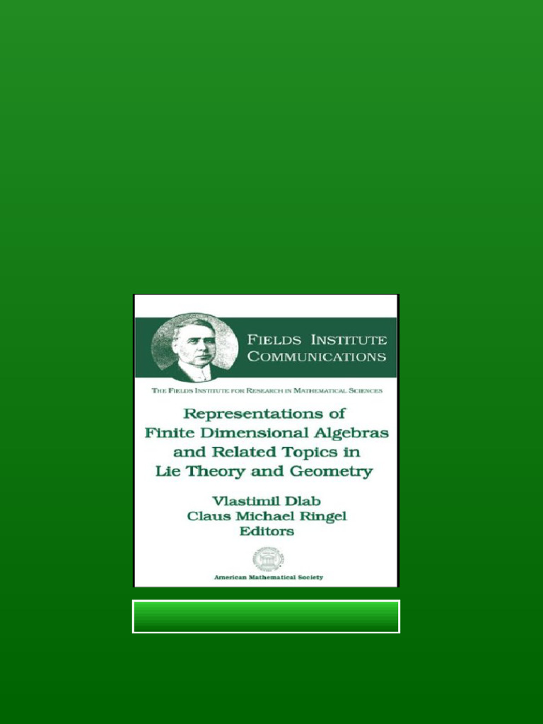 Representations Of Finite Dimensional Algebras And Related Topics In ...