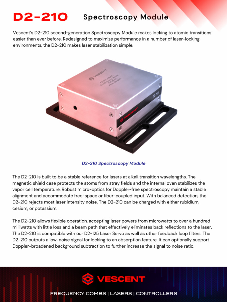 d2-210 Spectroscopy Module | PDF